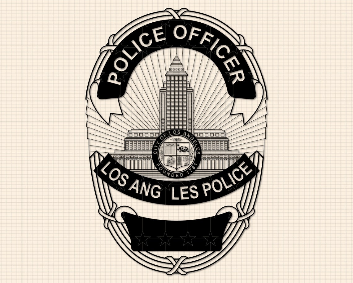 LAPD Police Officer Badge SVG Bundle, Los Angeles California Police Department Svg, Police ...
