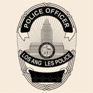 LAPD Police Officer Badge SVG Bundle, Los Angeles Police Cut Files - Etsy