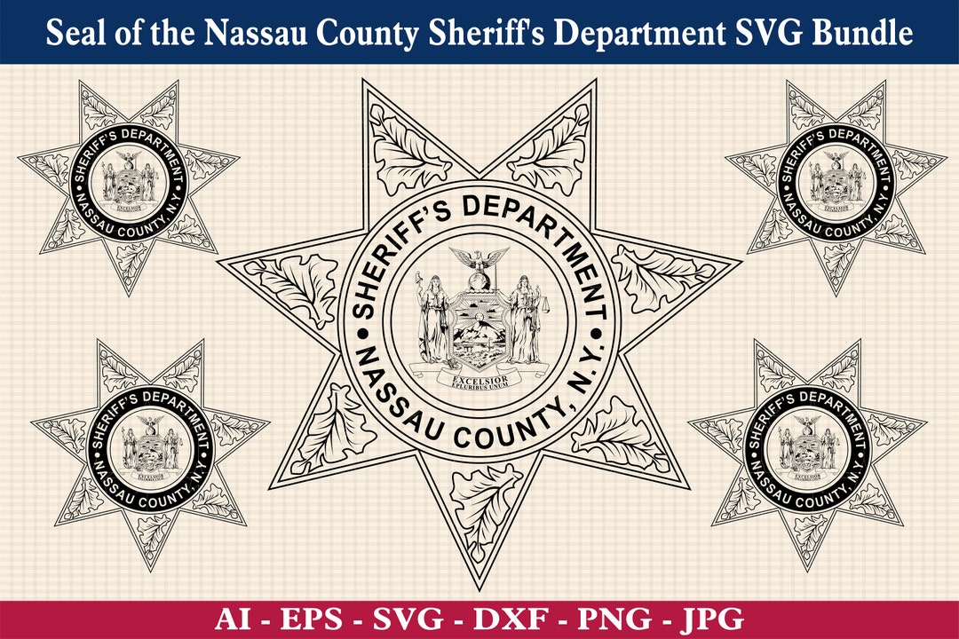 Seal Of The Nassau County Sheriffs Department Svg Bundle Ny Nassau 1862