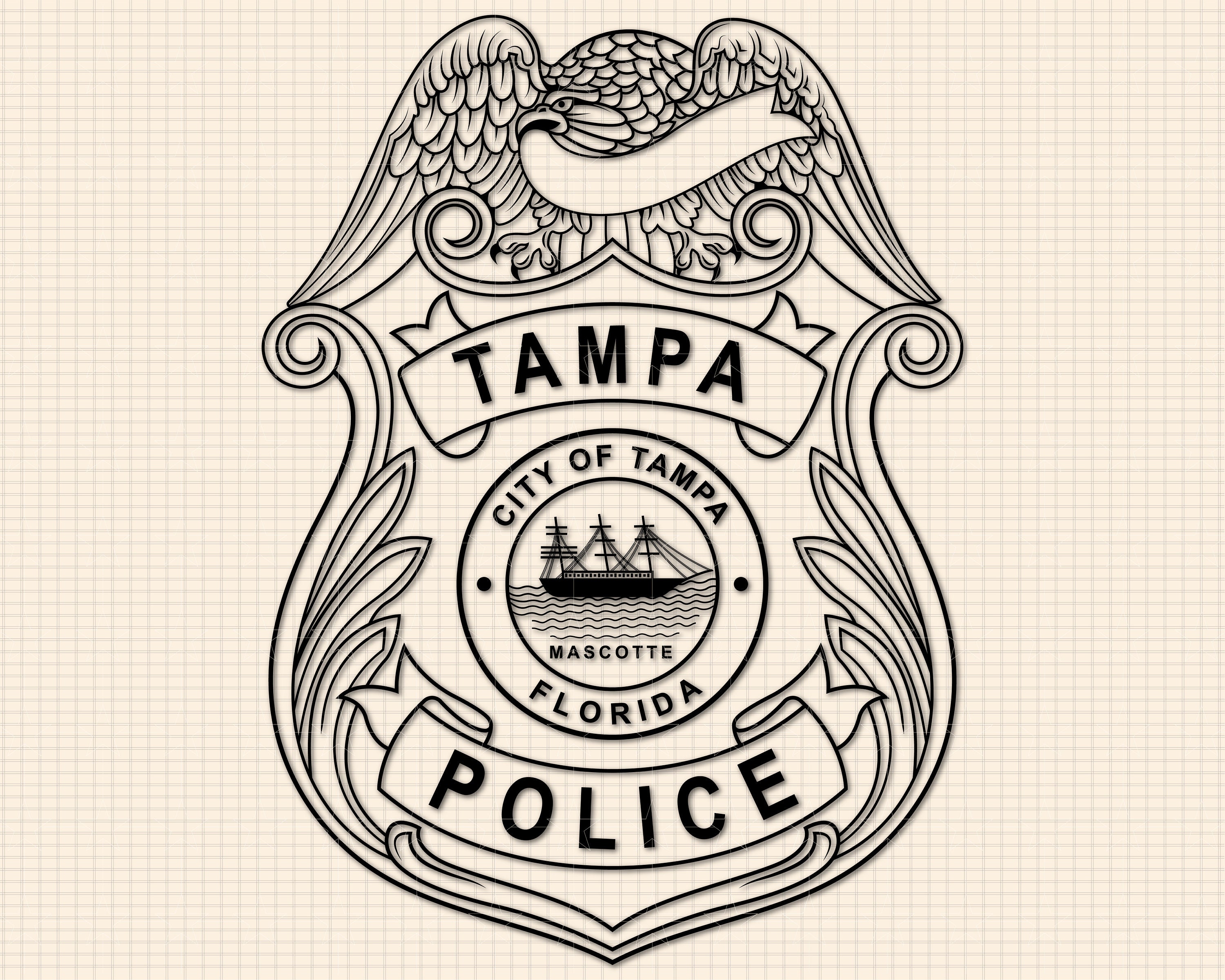 Tampa Florida Police Department Badge SVG Bundle, Tampa Police ...