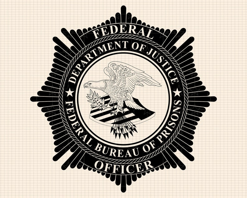 Department of Justice Federal Bureau of Prisons Badge SVG Bundle, DOJ ...