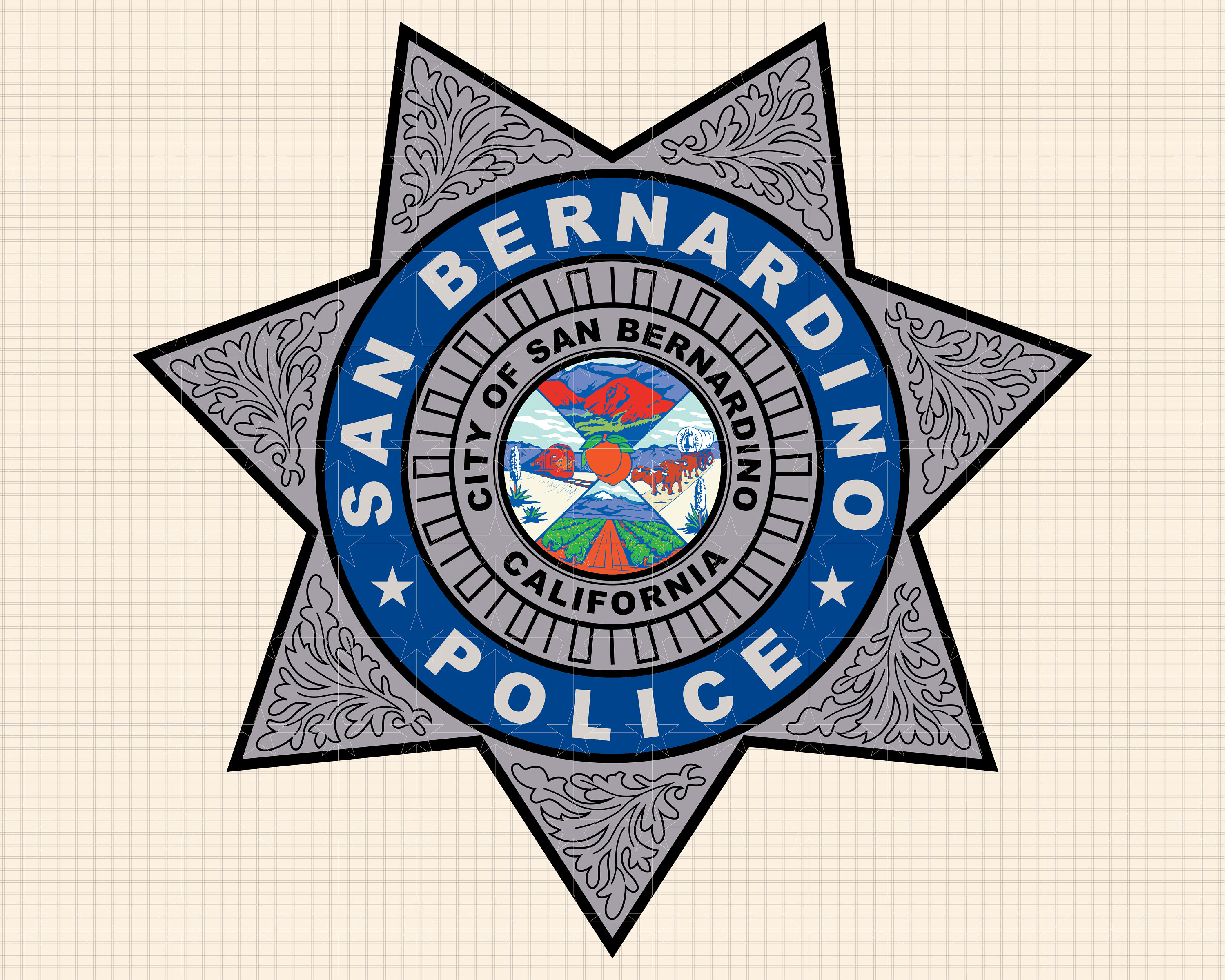 San Bernardino Police Badge SVG Bundle, San Bernardino Police Department Seal Svg, State of ...