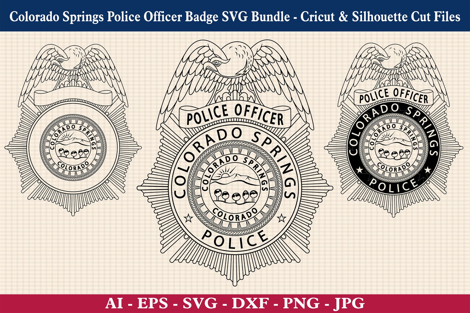 Colorado Springs Police Badge SVG Bundle, Officer Seal (cut Files) - Etsy
