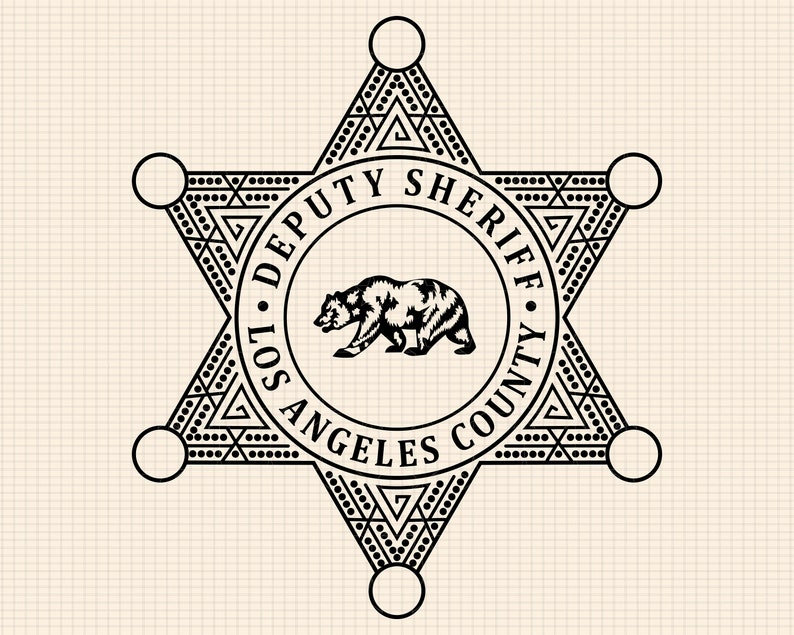 Los Angeles County Deputy Sheriff's Badge Svg Bundle, LA California ...