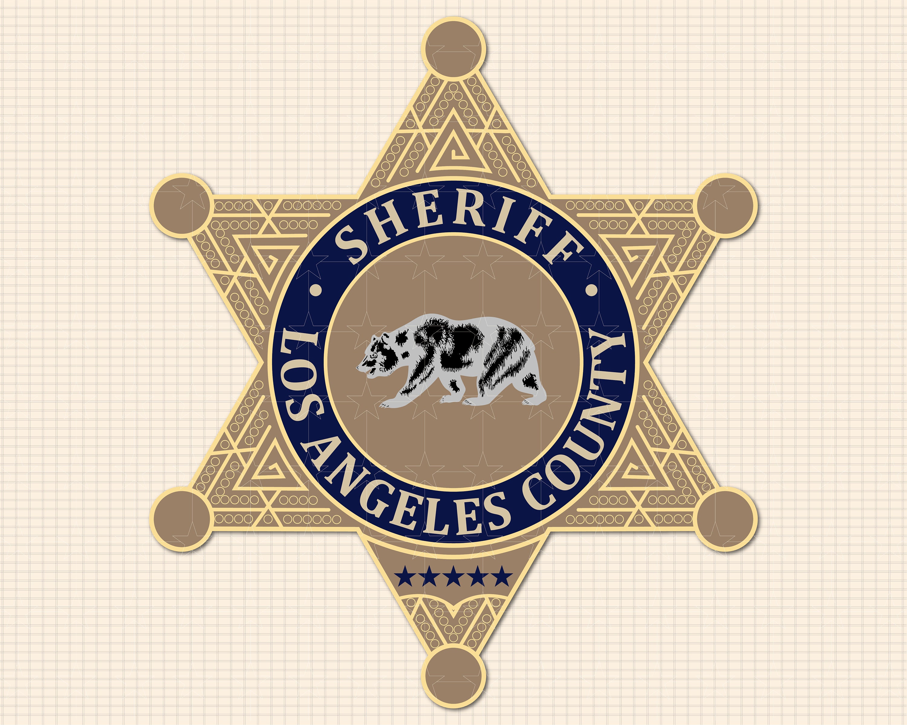 Badge of the Sheriff of Los Angeles County SVG Bundle, Los Angeles ...