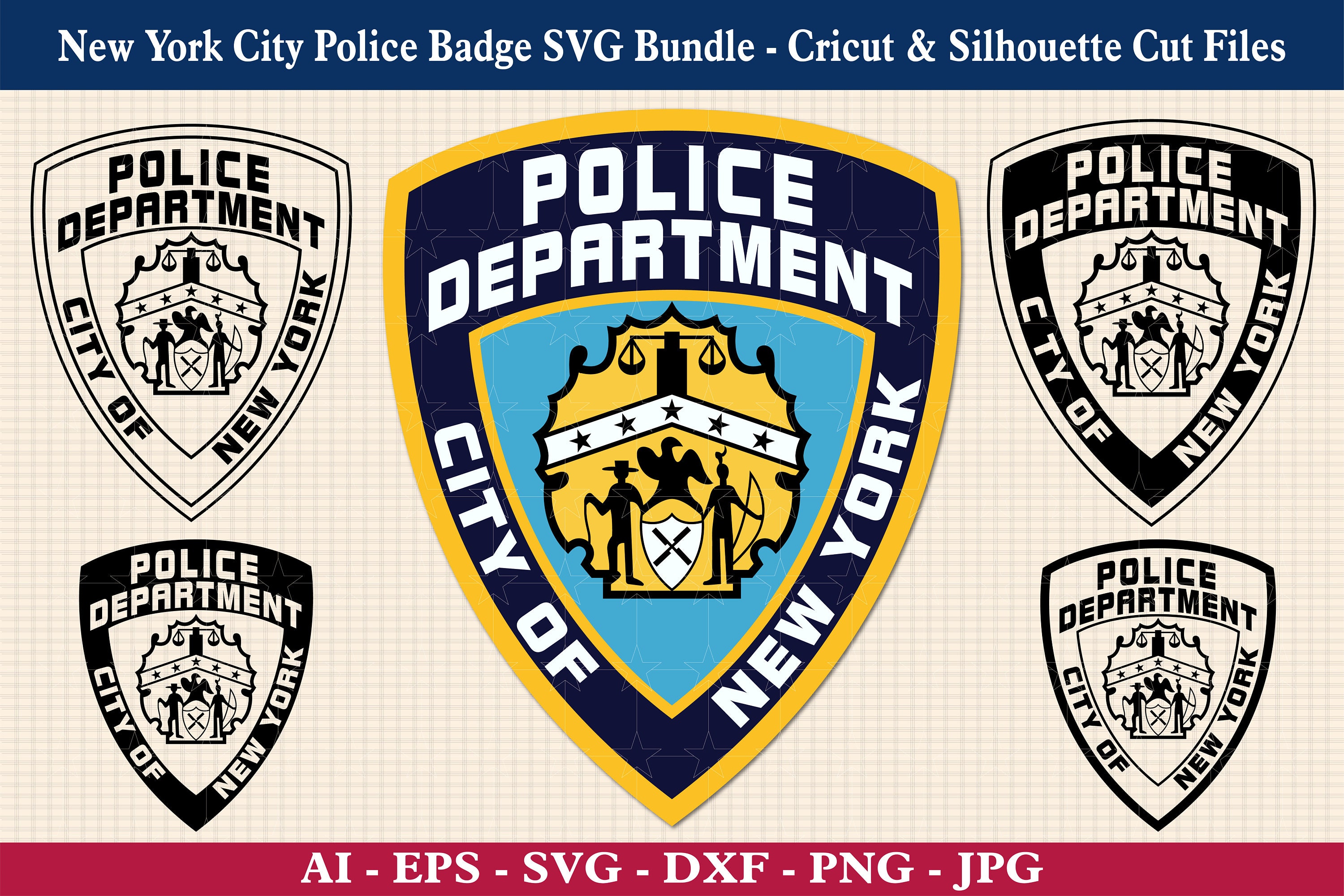 New York City Police Badge Svg Bundle Nypd Logo Svg Bundle New York Pd Patch Svg Nypd Badge