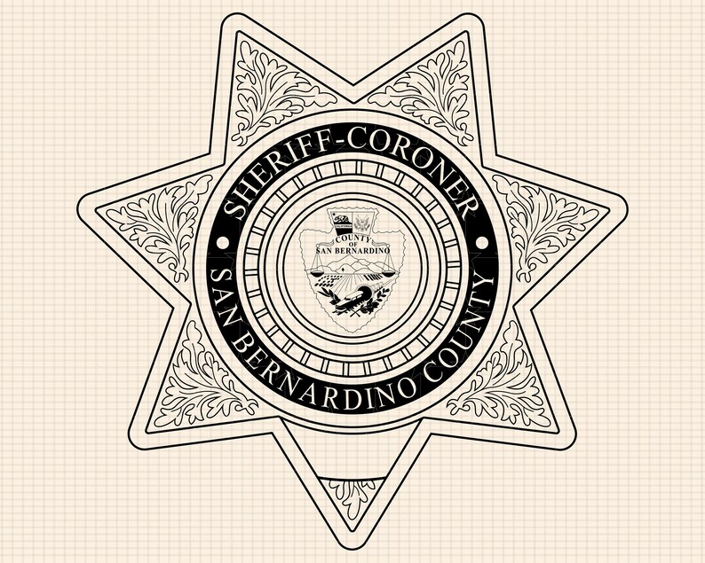 San Bernardino County Sheriff's Department Coroner Badge SVG Bundle ...