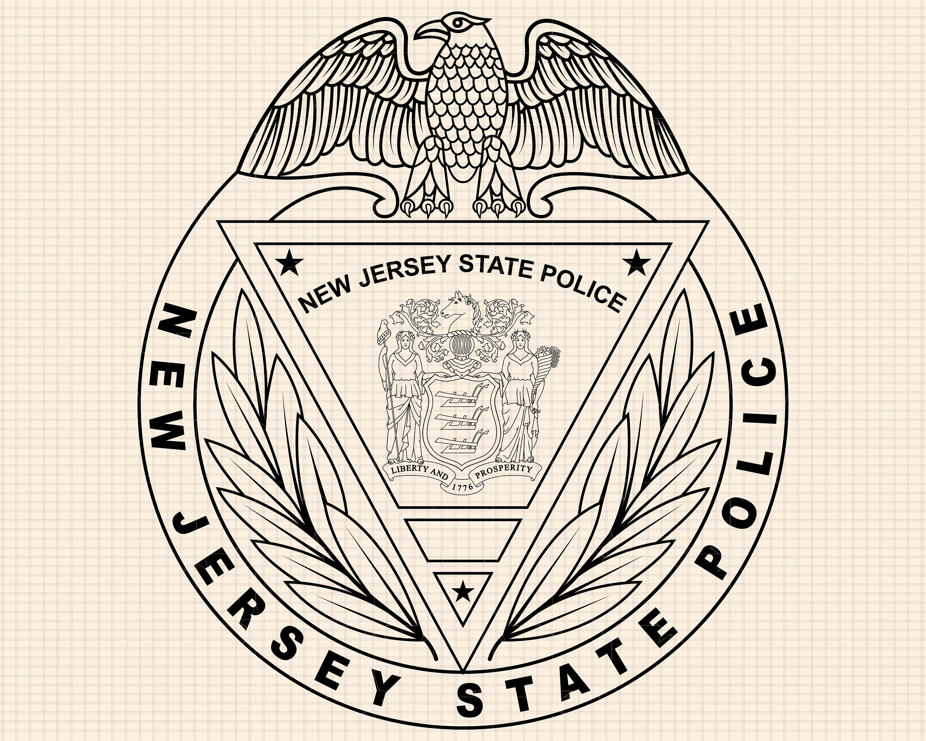 New Jersey State Police Insignia SVG Bundle, New Jersey State Police ...