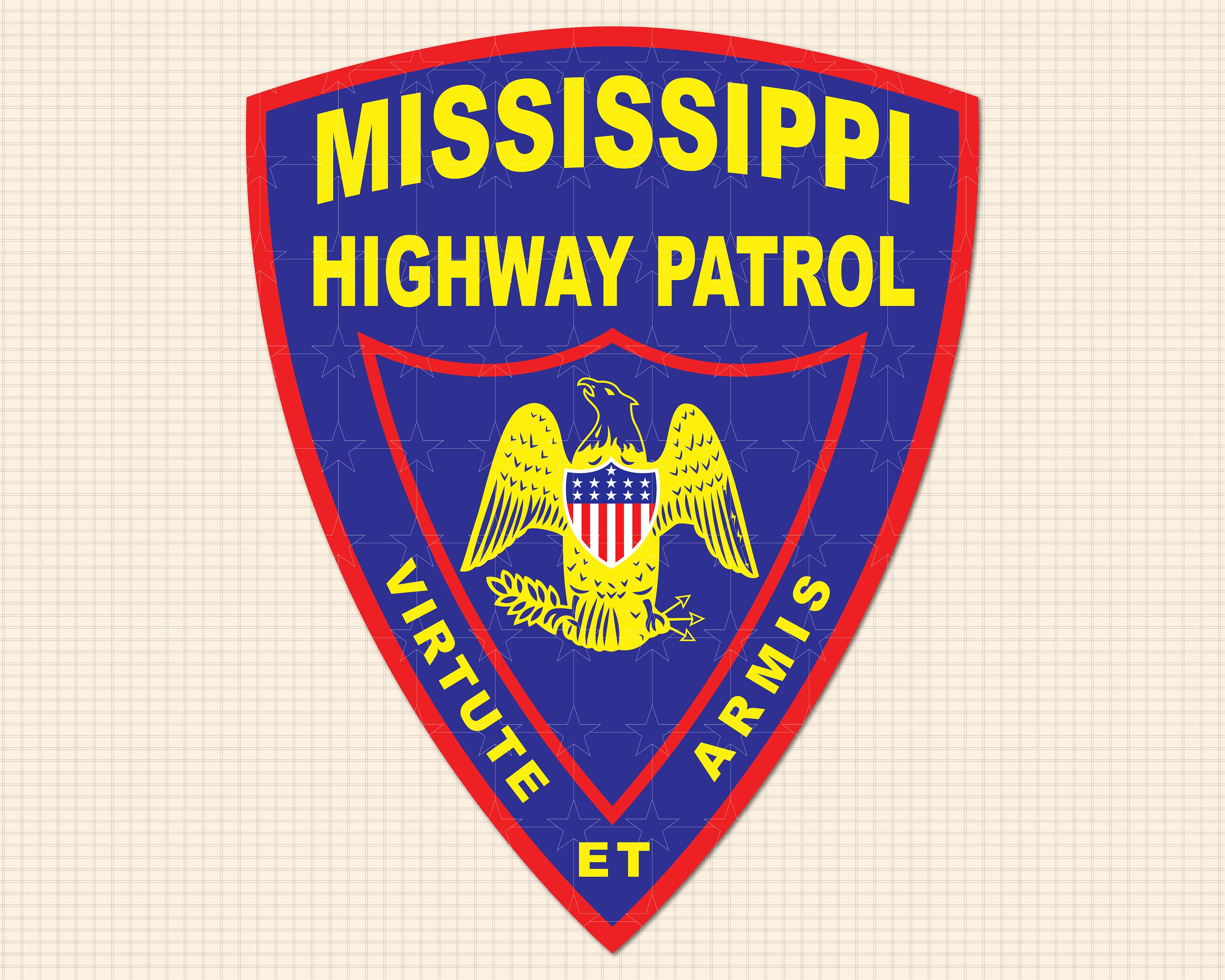 Mississippi Highway Patrol Patch SVG Bundle, MS State Police Emblem Svg ...