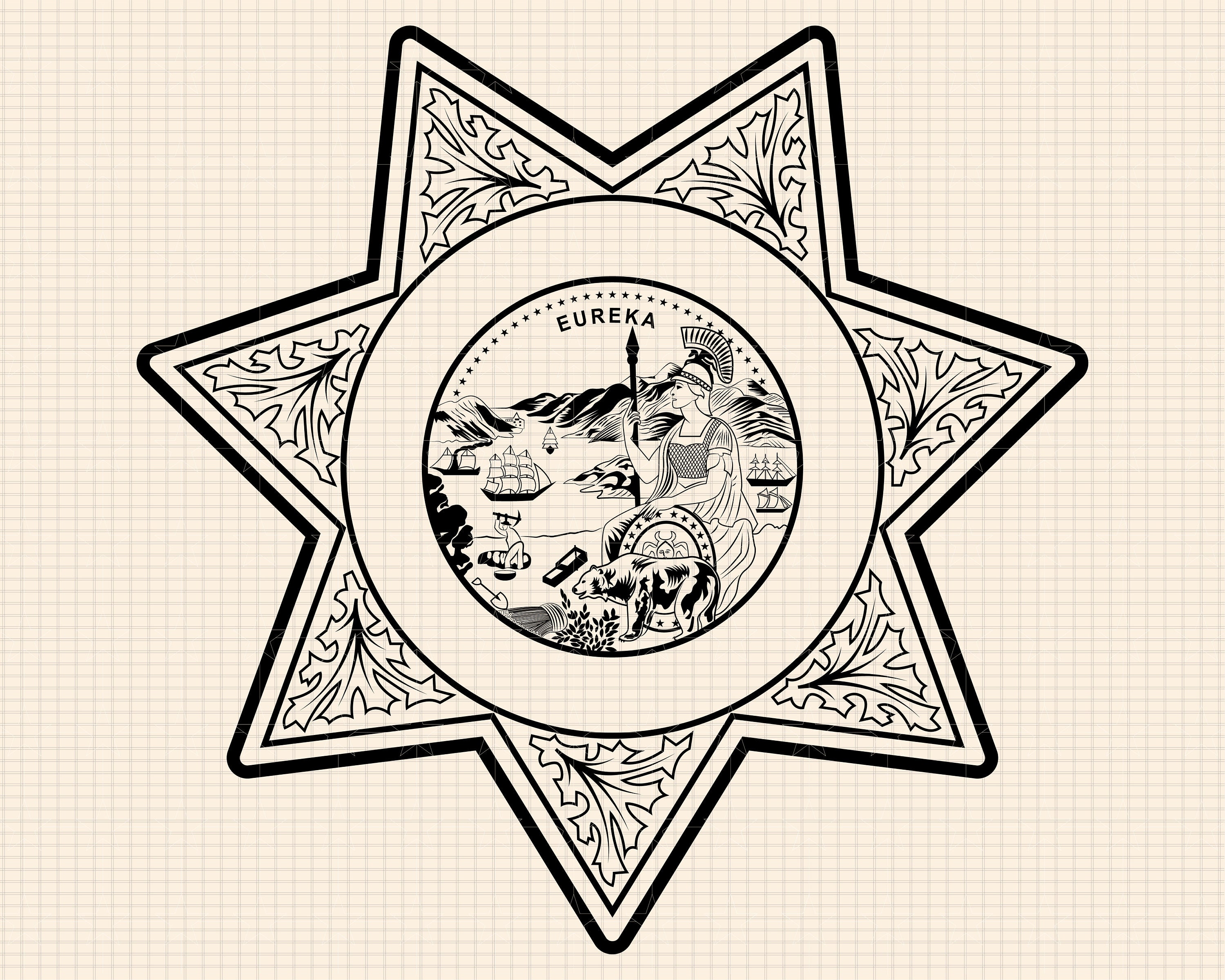 Door Insignia of the California Highway Patrol SVG Bundle, Seal of the ...