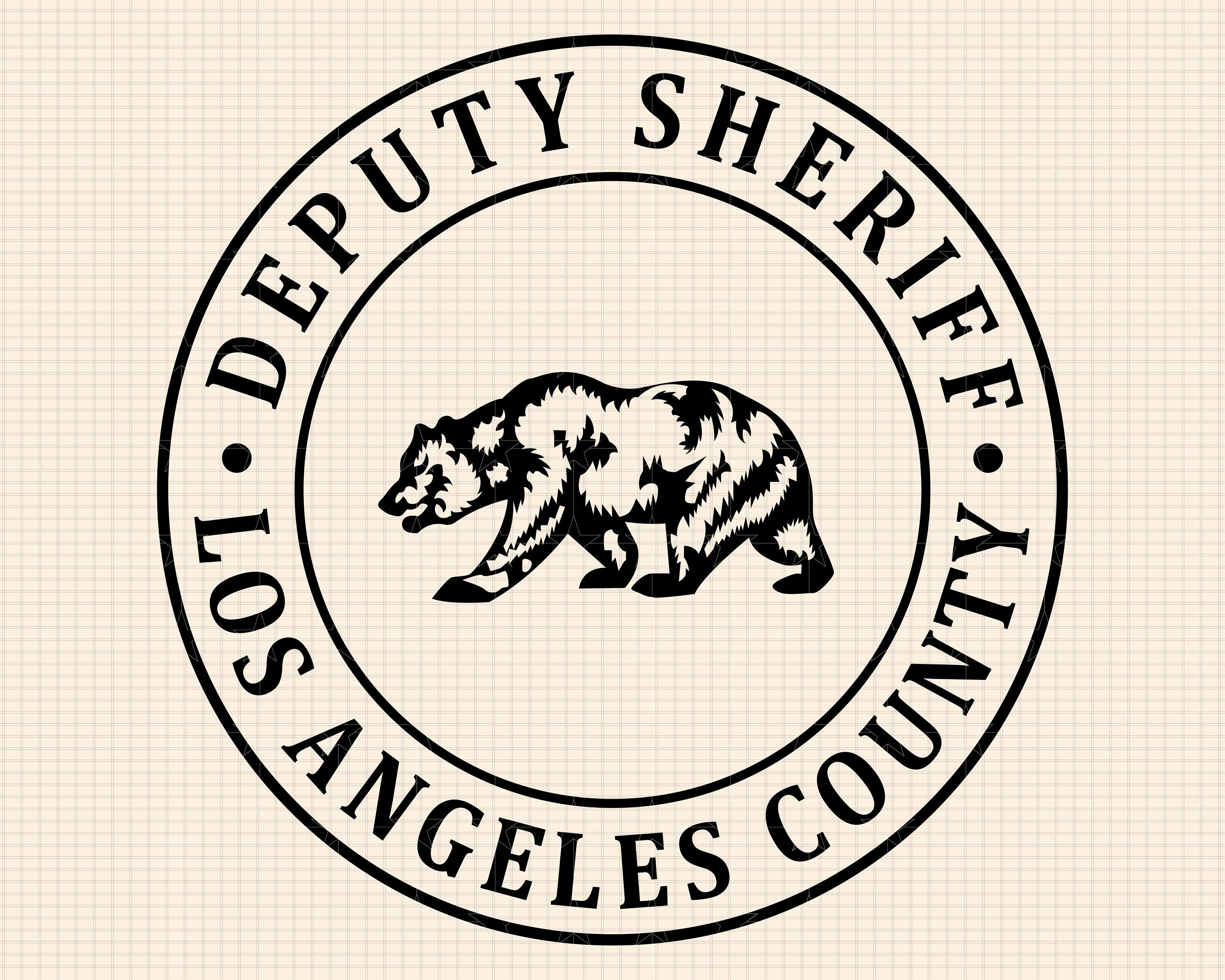 Los Angeles County Deputy Sheriff's Badge Svg Bundle, LA California ...
