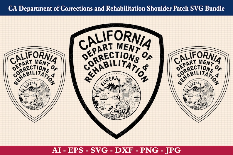 California Department of Corrections Patch SVG Bundle (cut Files) - Etsy