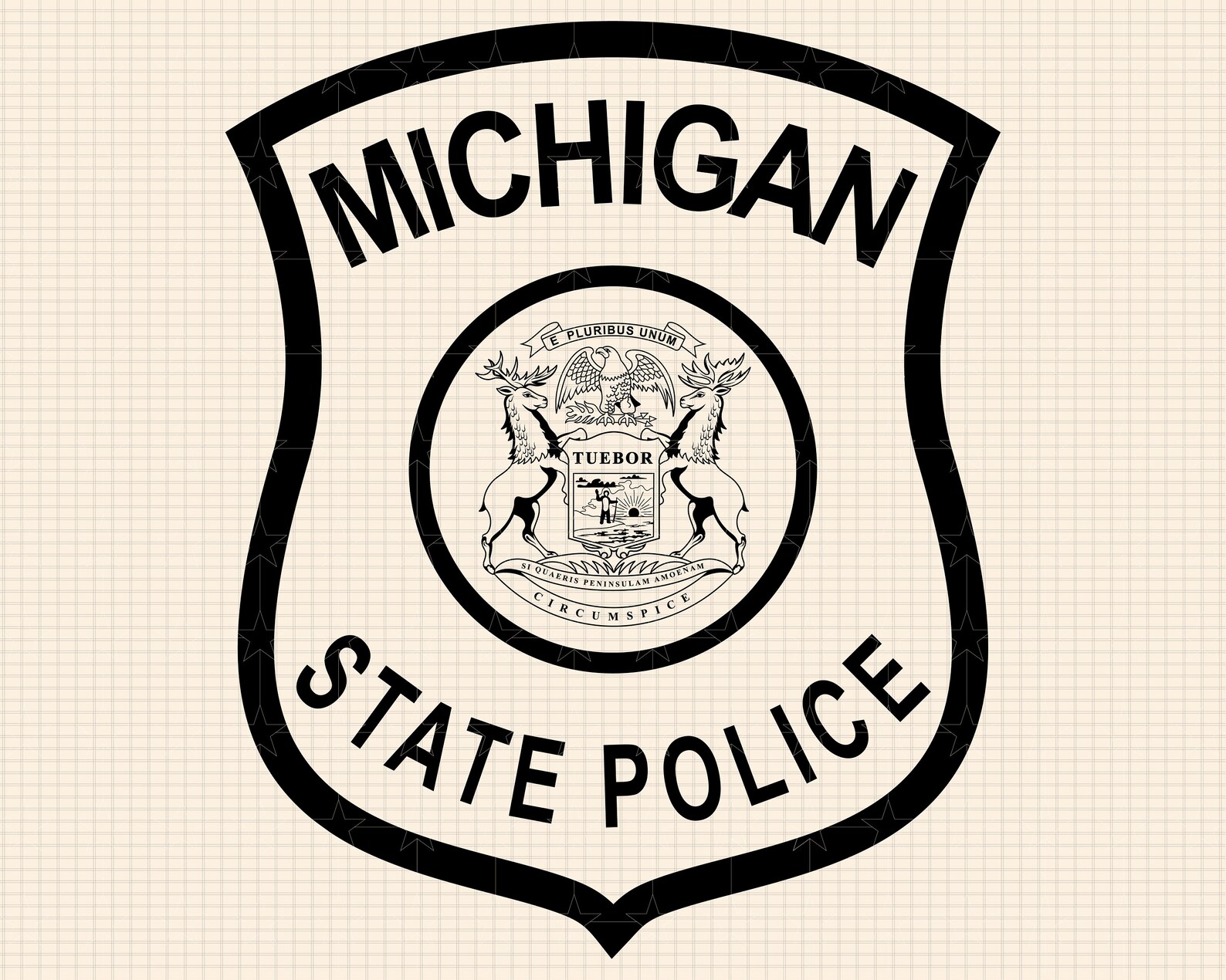 Michigan State Police Shoulder Patch SVG Bundle, Michigan State Police ...
