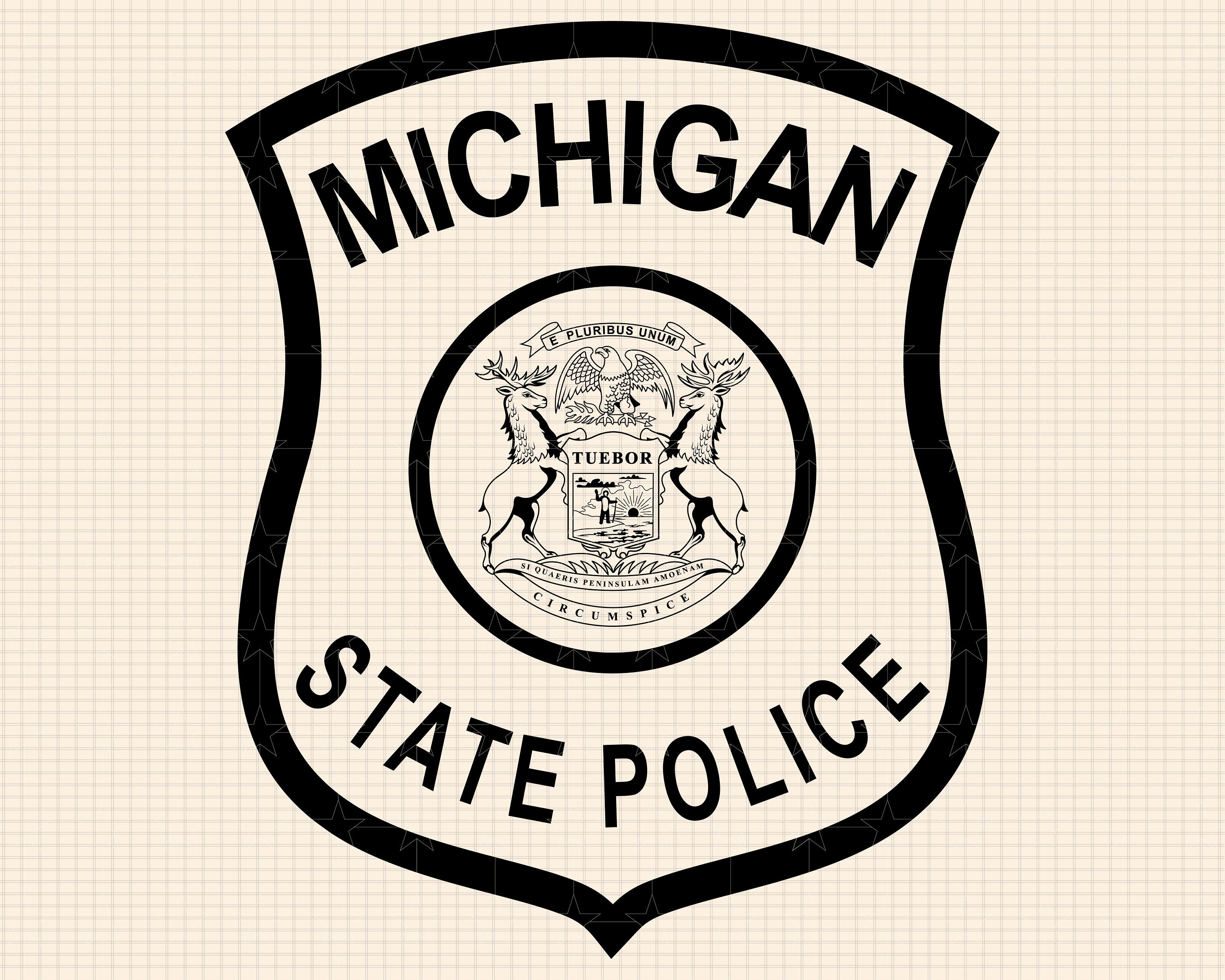 Michigan State Police Shoulder Patch SVG Bundle, Michigan State Police ...