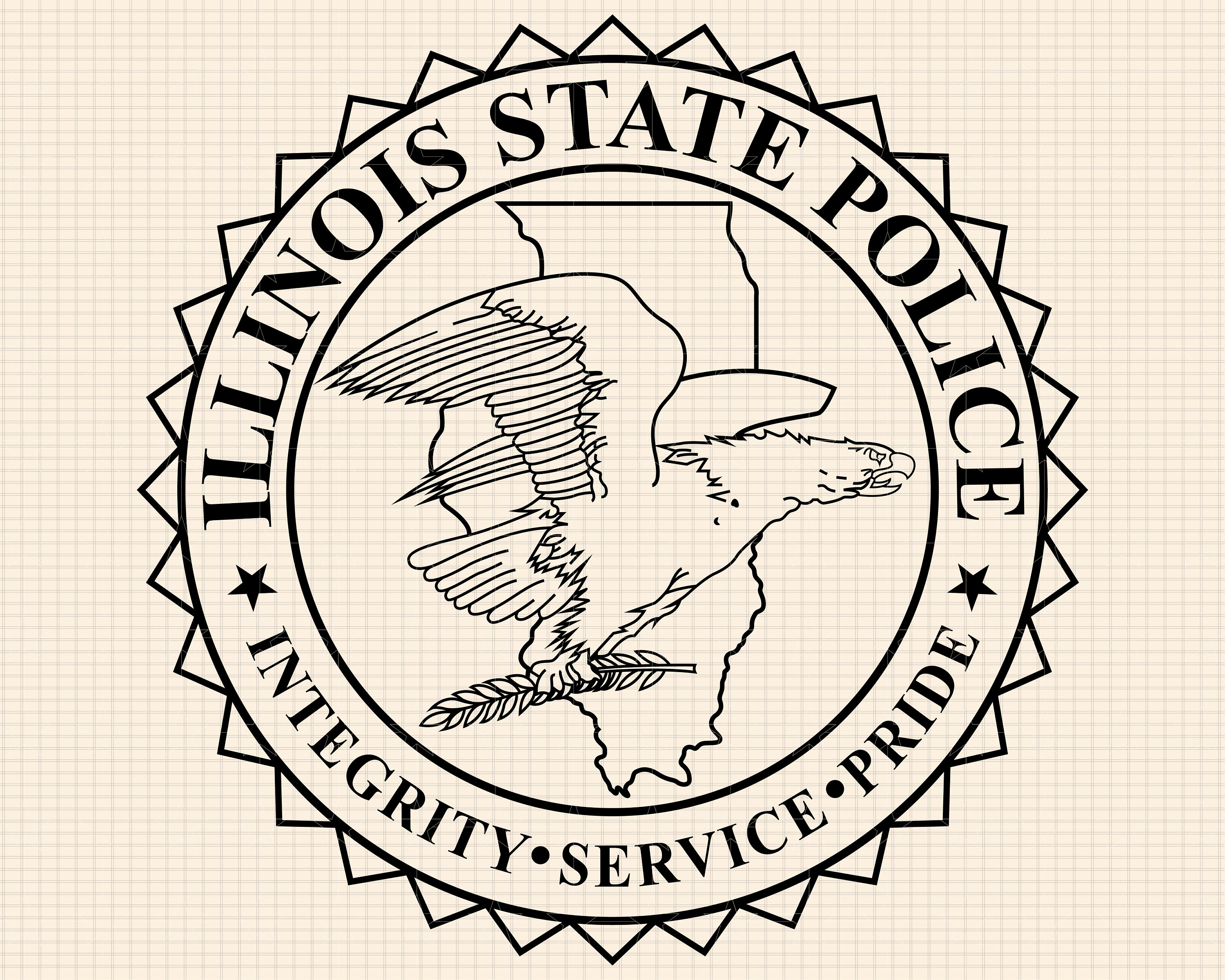 Seal of the Illinois State Police SVG Bundle, Illinois State Police ...
