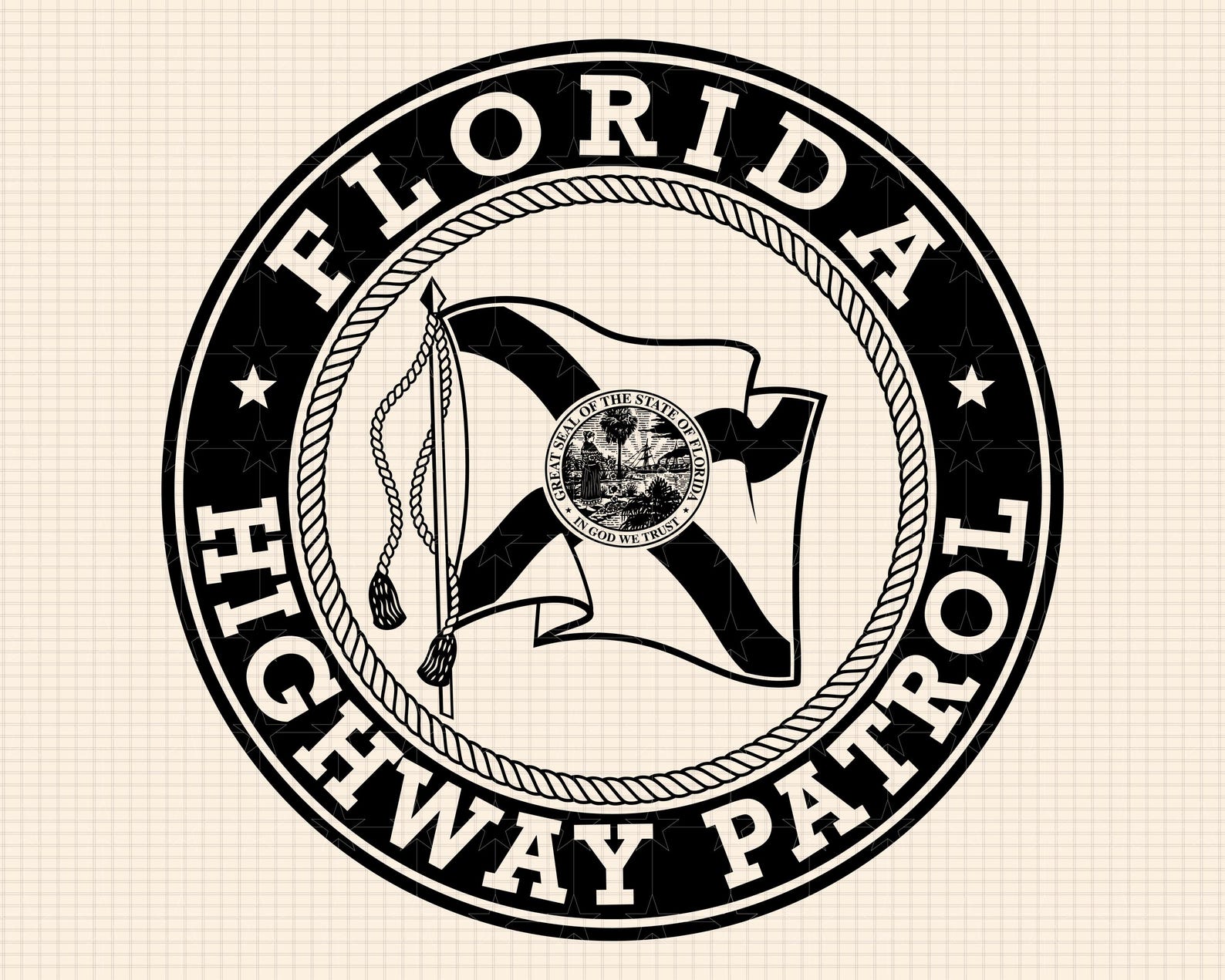 Seal of the Florida Highway Patrol Svg Bundle, Highway Patrol Badge Svg ...