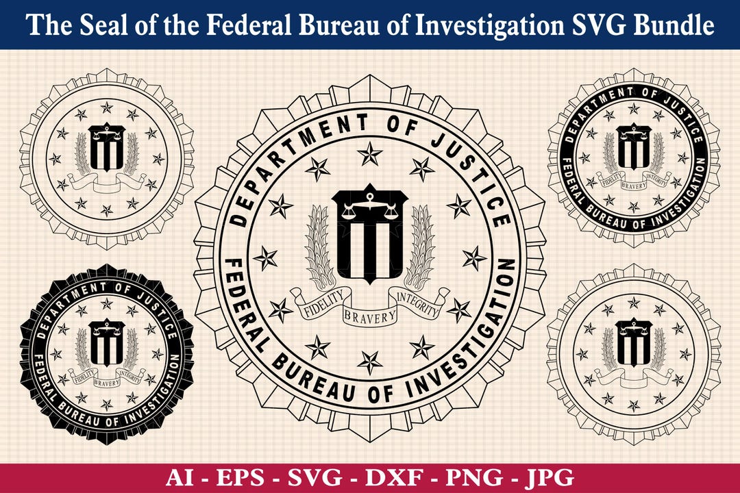 The Seal of the Federal Bureau of Investigation SVG Bundle, Department ...