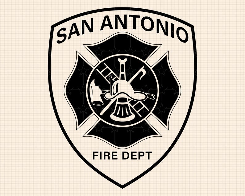 San Antonio Fire Department Patch SVG Bundle, Texas Fire Rescue Emblem ...
