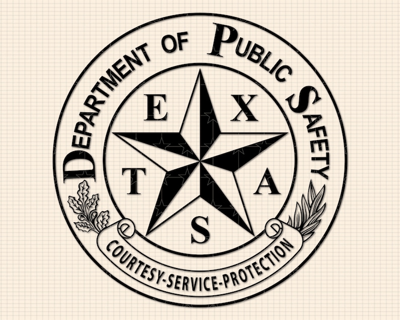 Texas Department of Public Safety Seal SVG Bundle, Texas DPS Emblem ...