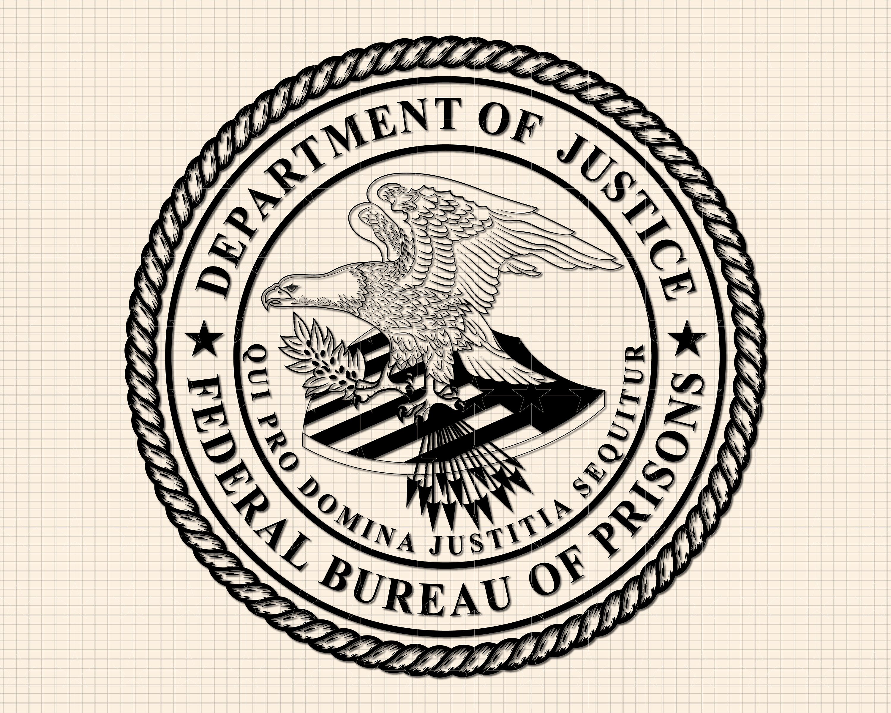 Federal Bureau of Prisons Emblem SVG Bundle, DOJ Prisons Seal PNG ...