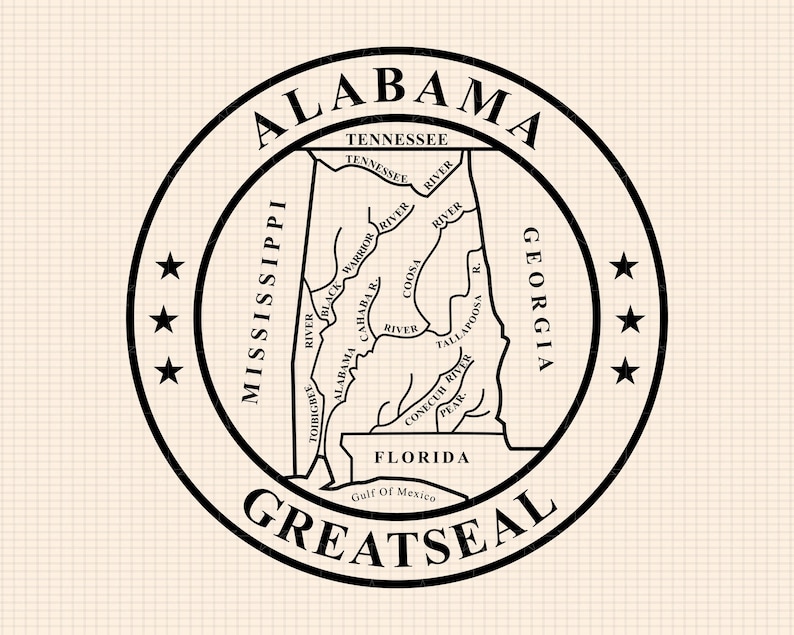 Alabama State Seal SVG Bundle, Vector Cut Files - Etsy