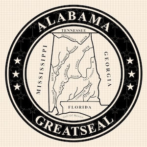 Seal of the State of Alabama SVG Bundle, Alabama Great Seal, Alabama ...