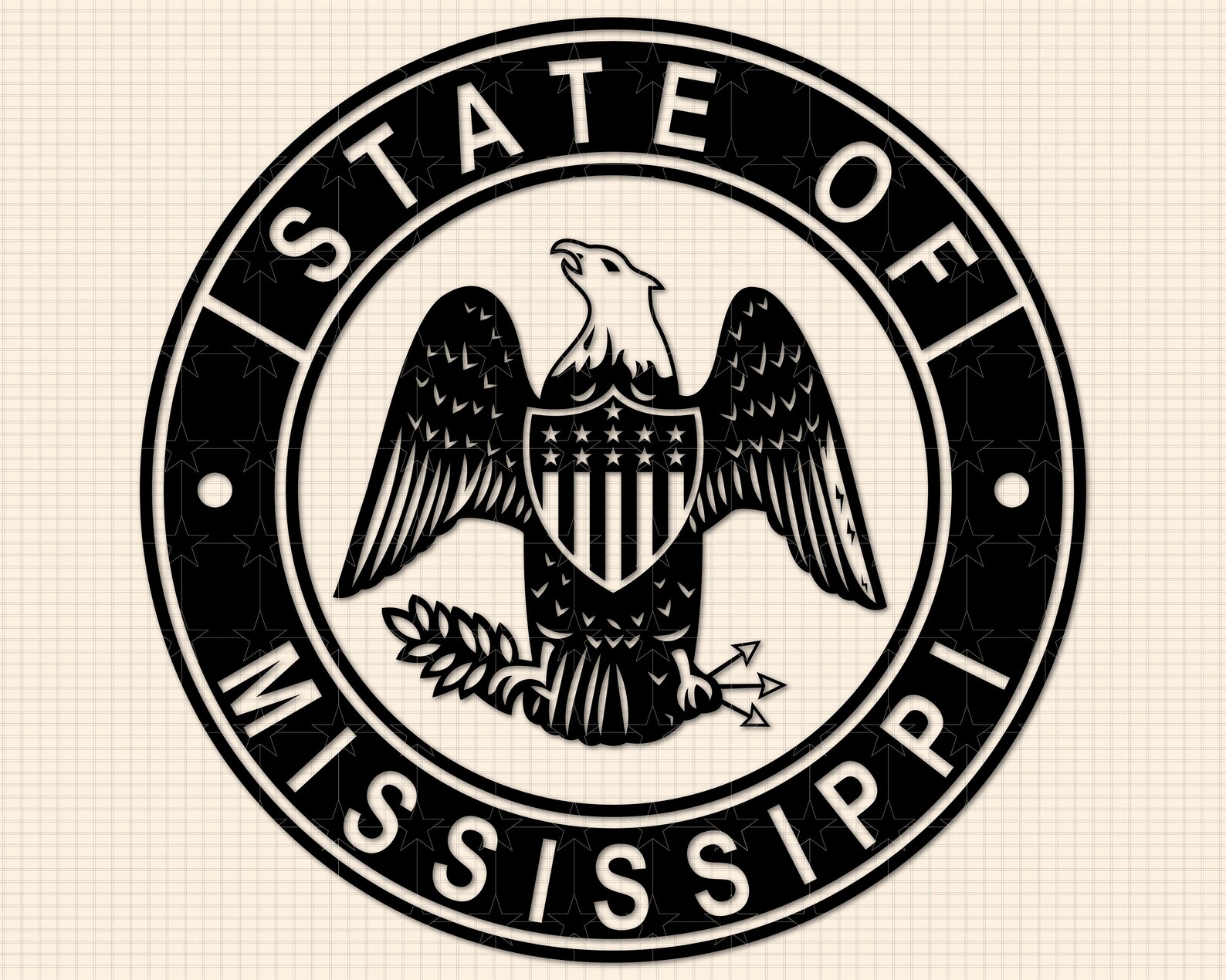 Mississippi State Seal SVG Bundle, Great Seal of Mississippi PNG Bundle ...