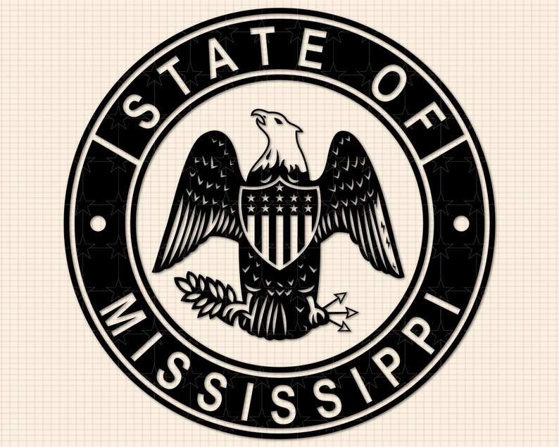 Mississippi State Seal SVG Bundle, Great Seal of Mississippi PNG Bundle, MS Seal, State of ...
