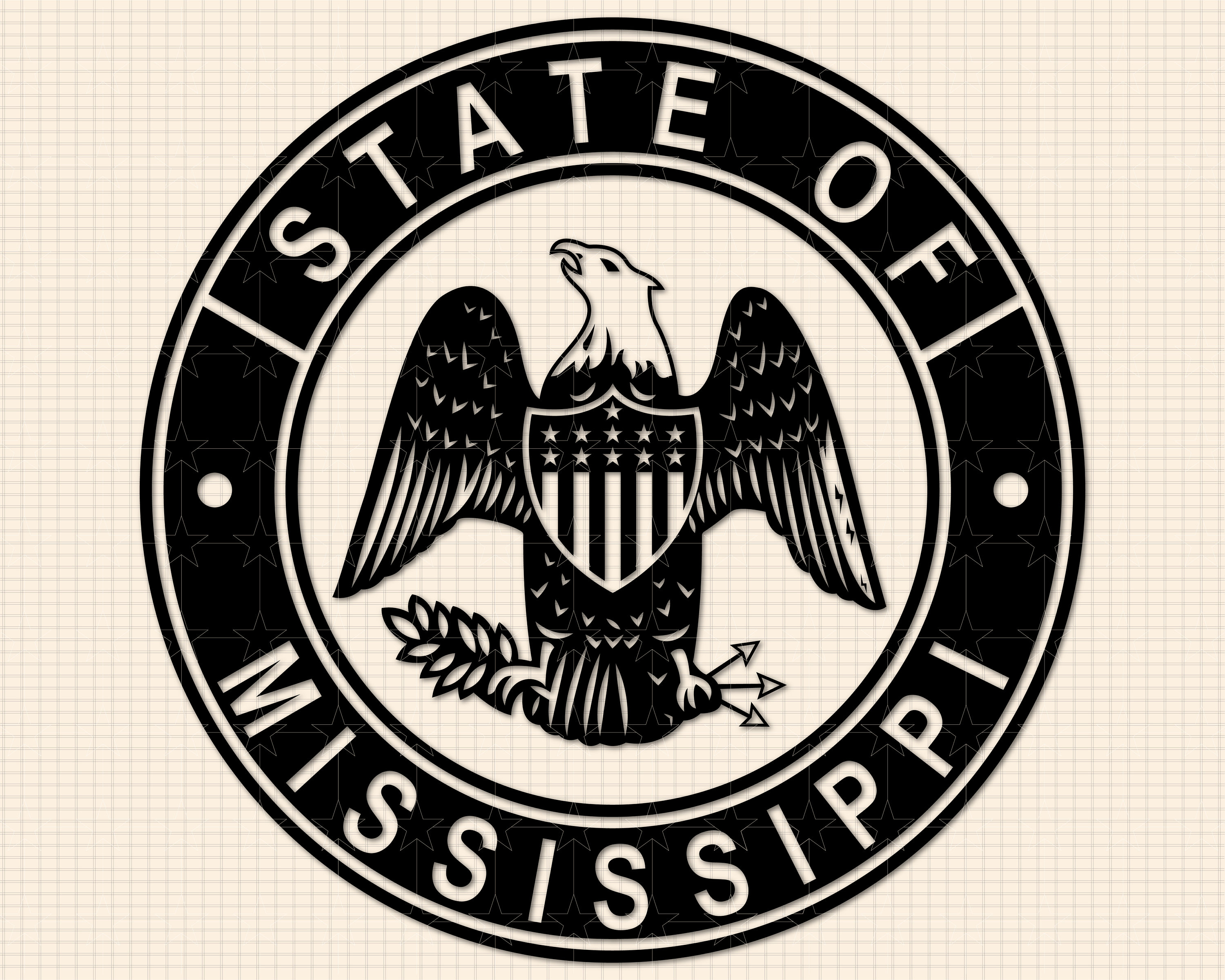 Mississippi State Seal SVG Bundle, Great Seal of Mississippi PNG Bundle ...