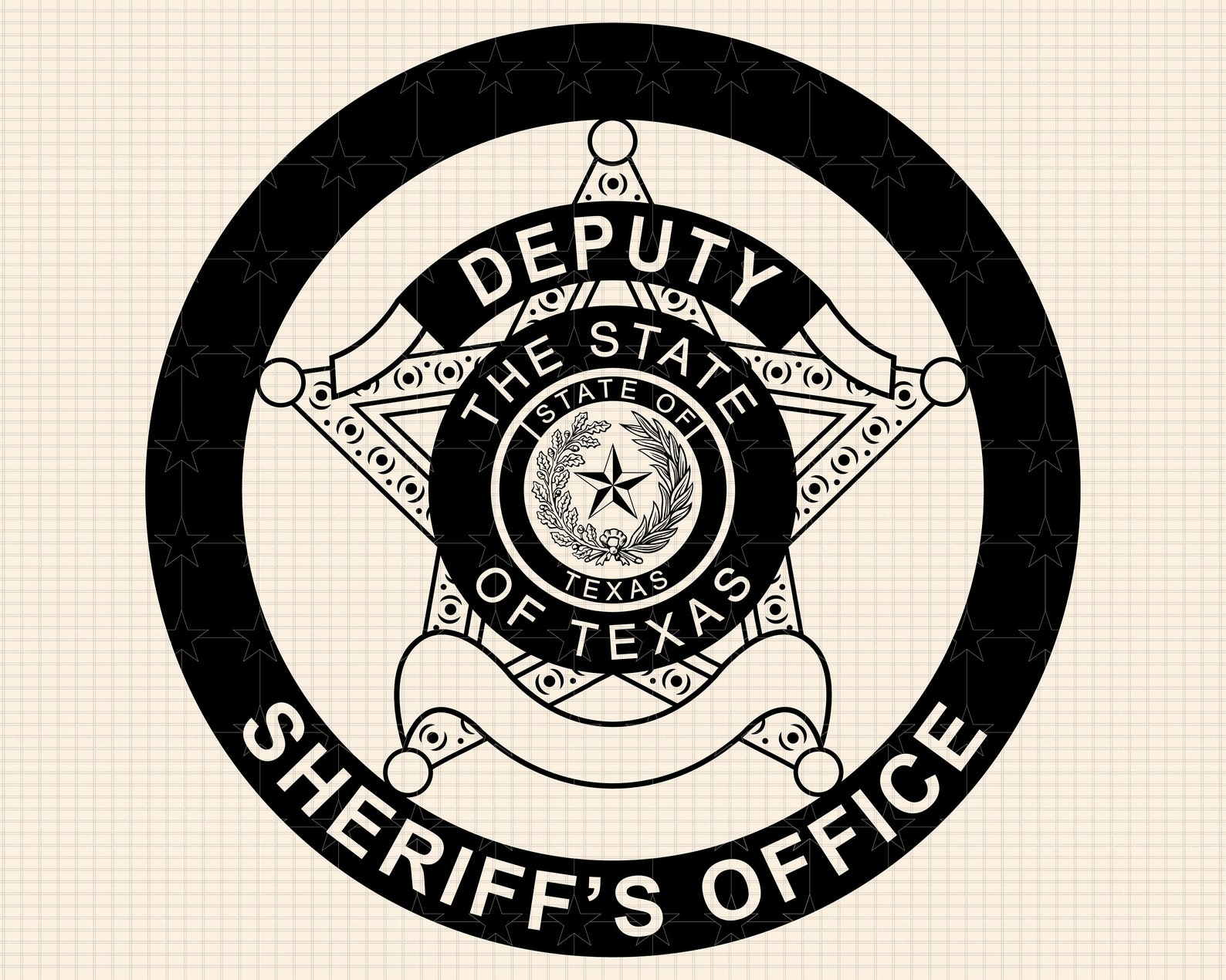 Texas Sheriff Badge SVG | Deputy Template, Laser Engraving, Cricut Cut ...