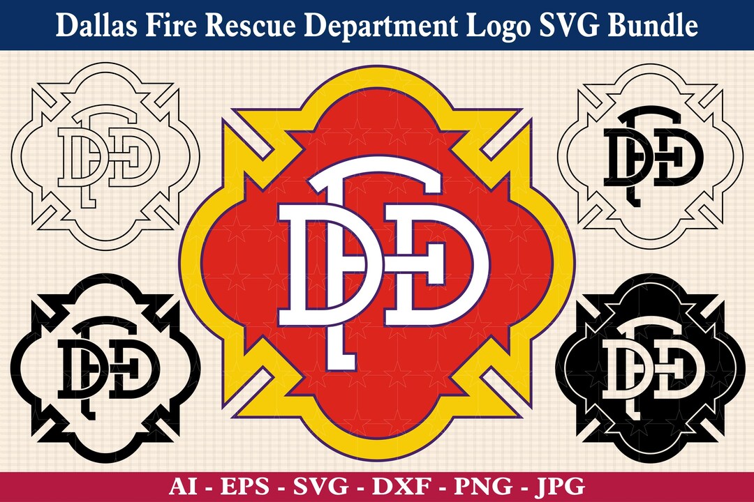 Dallas Fire Rescue Department Logo SVG Bundle, Fire Rescue Emblem ...