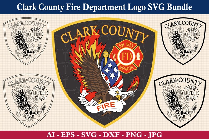 Clark County Fire Department Logo SVG Bundle, Clark County Fire ...