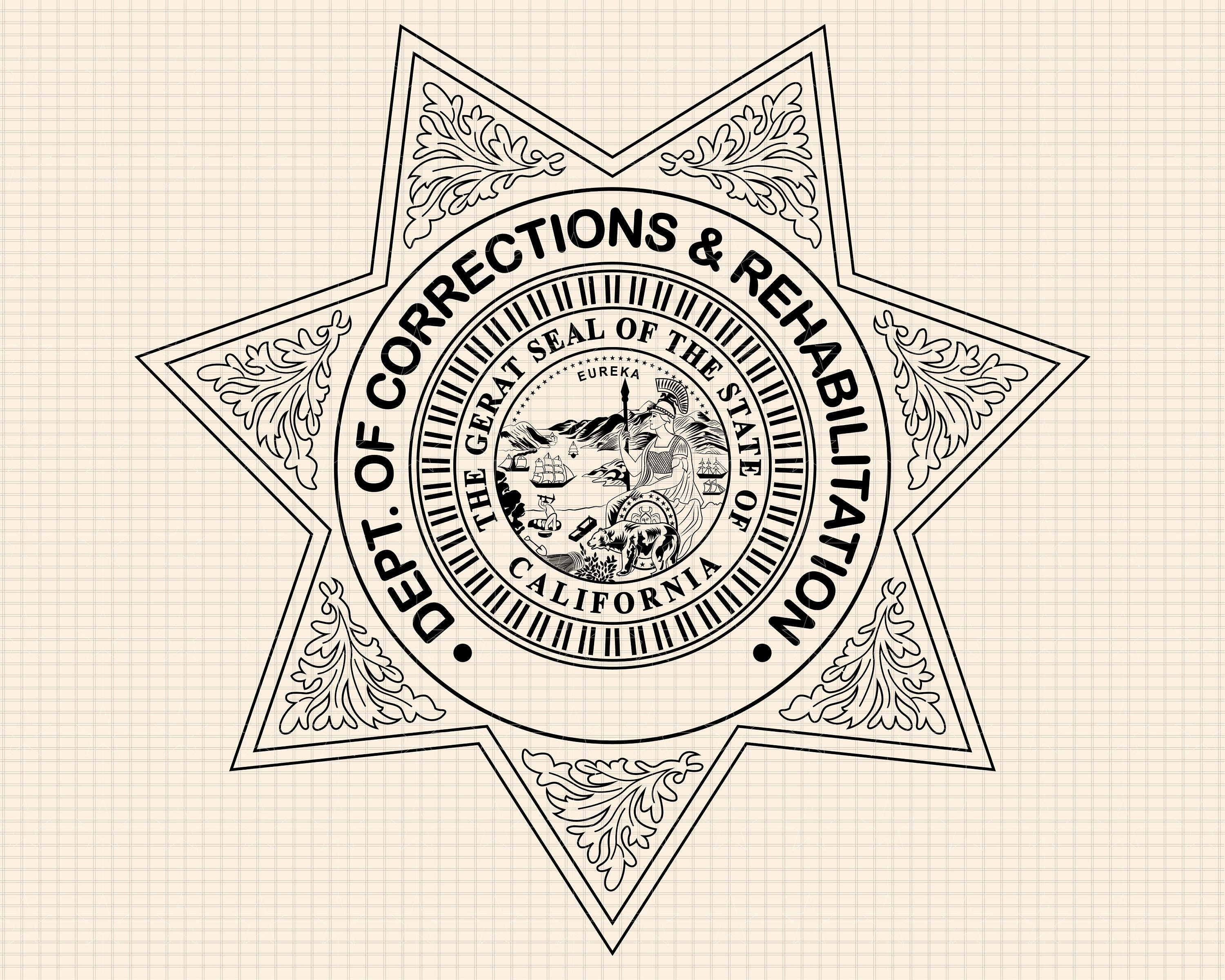 Badge Patch of the California Department of Corrections and ...