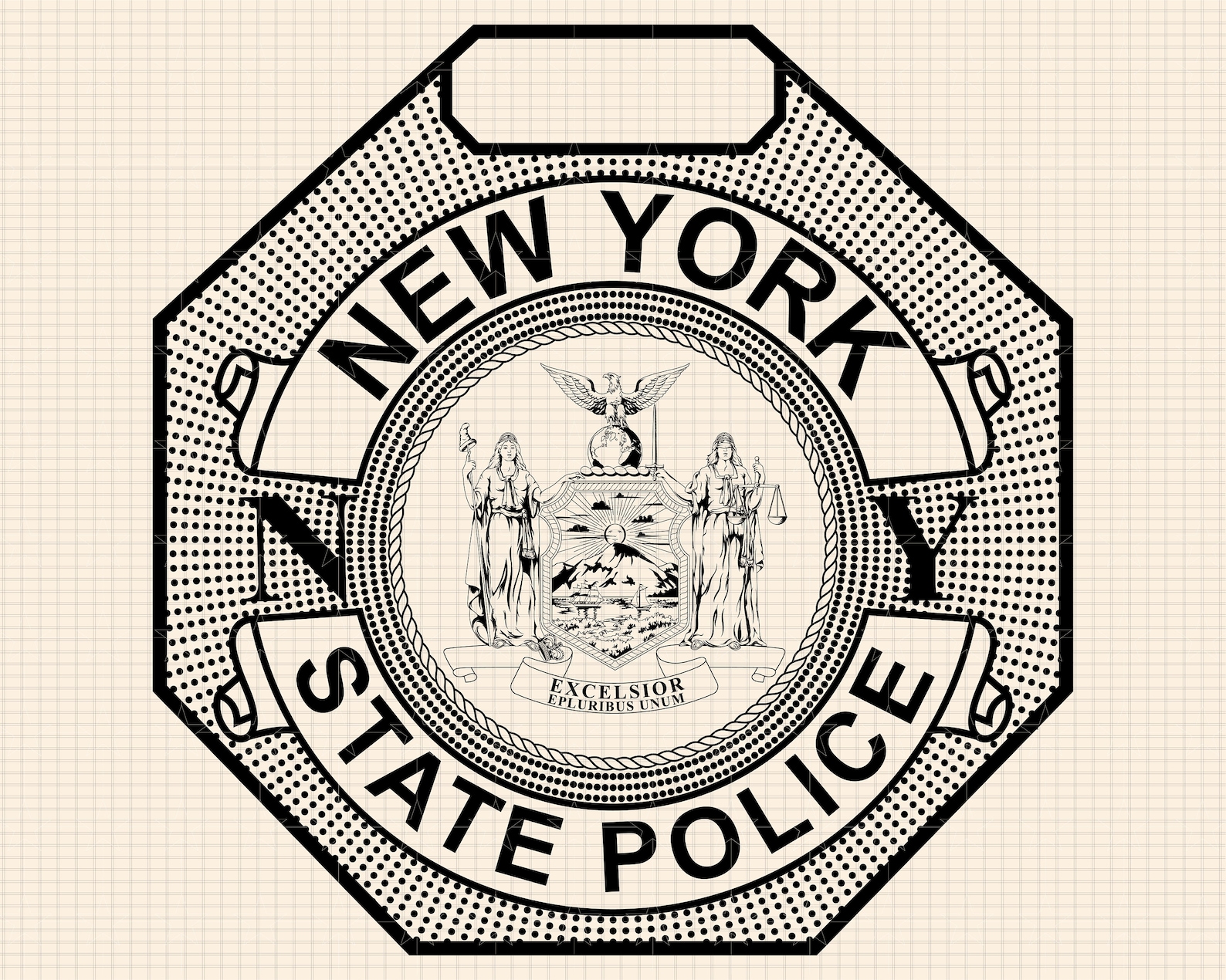 Badge of the New York State Police SVG Bundle, NYSP Badge Svg, NY State ...