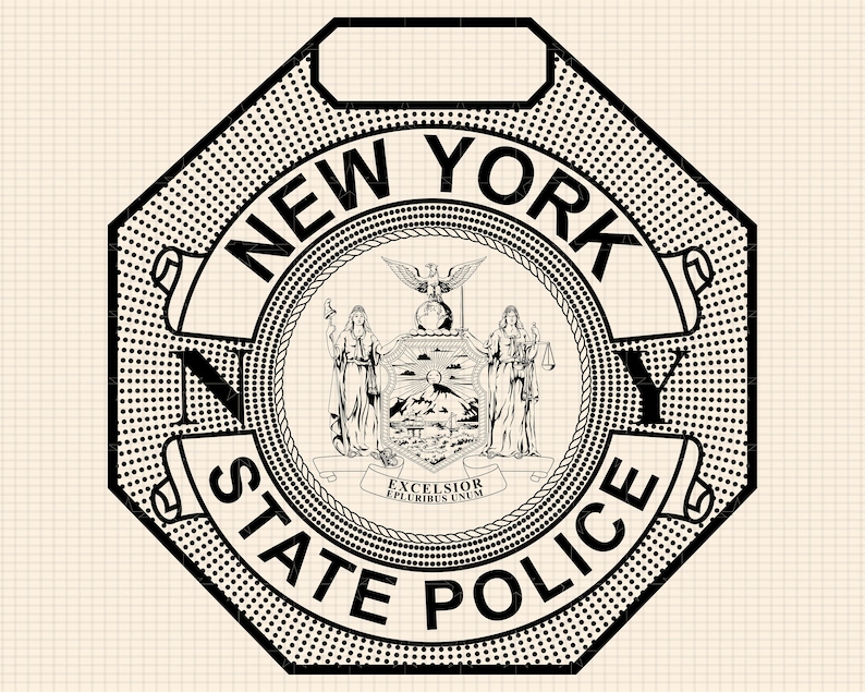 Badge of the New York State Police SVG Bundle, NYSP Badge Svg, NY State ...