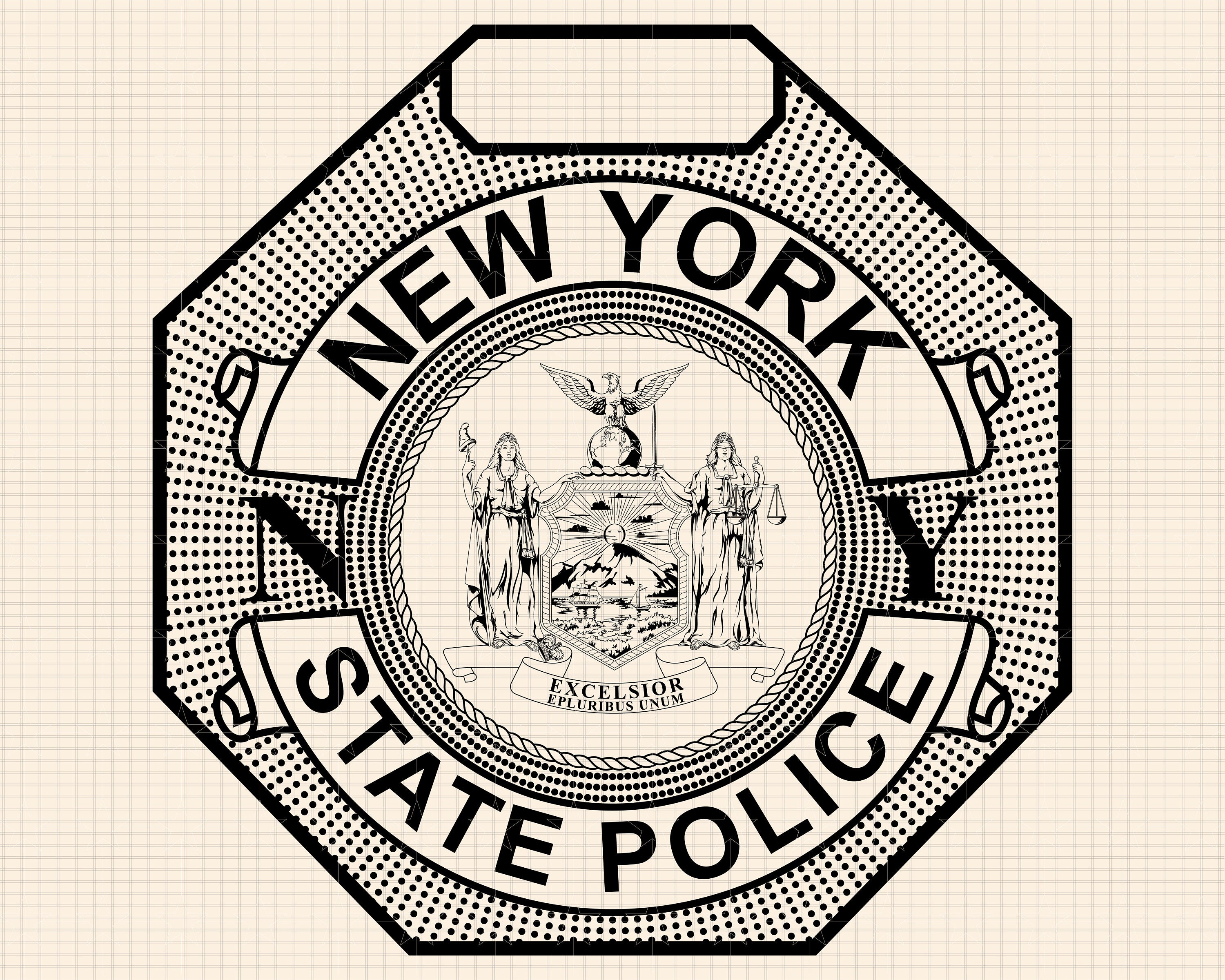 Badge of the New York State Police SVG Bundle, NYSP Badge Svg, NY State ...
