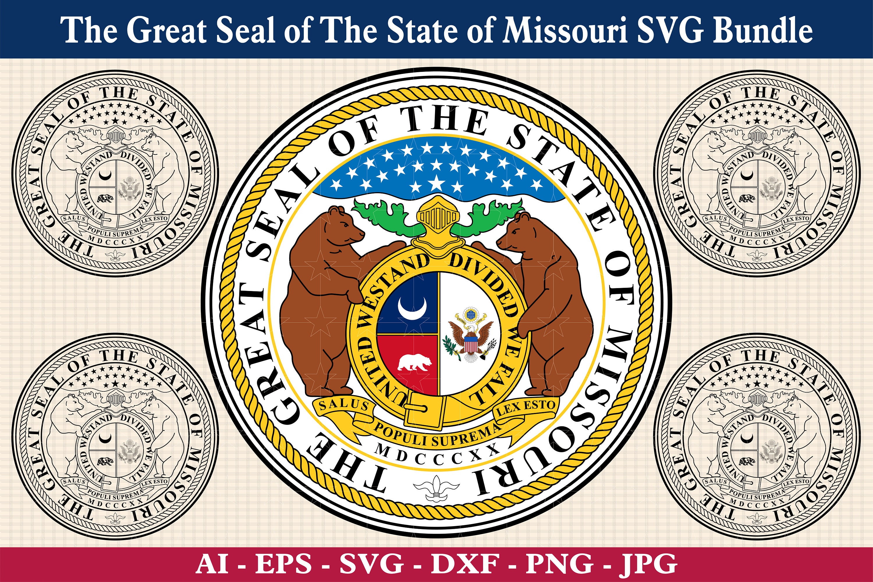 The Great Seal of Missouri SVG Bundle, Great Seal of Missouri SVG ...