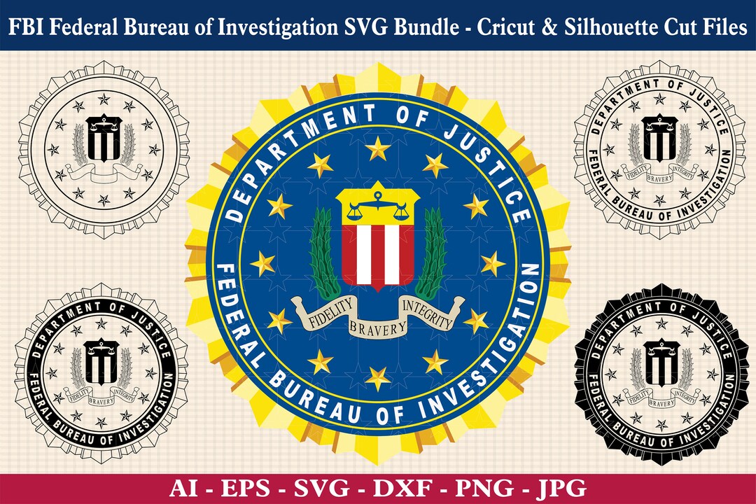 The Seal of the Federal Bureau of Investigation SVG Bundle, Department ...