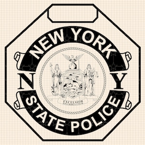 Badge of the New York State Police SVG Bundle, NYSP Badge Svg, NY State ...