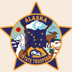 Patch of the Alaska State Troopers SVG Bundle, Alaska State Troopers ...