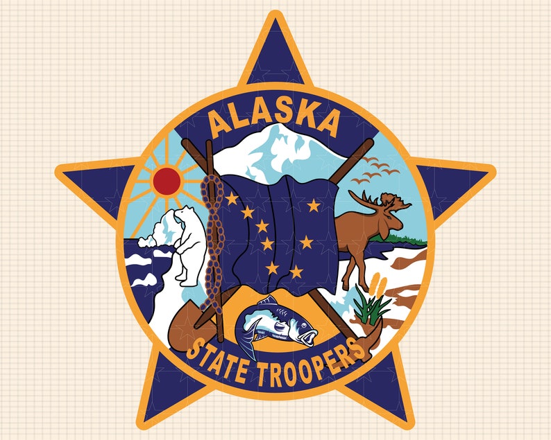 Patch of the Alaska State Troopers SVG Bundle, Alaska State Troopers ...
