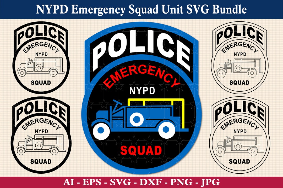 New York City Police Department Emergency Service Unit SVG Bundle, NYPD ...