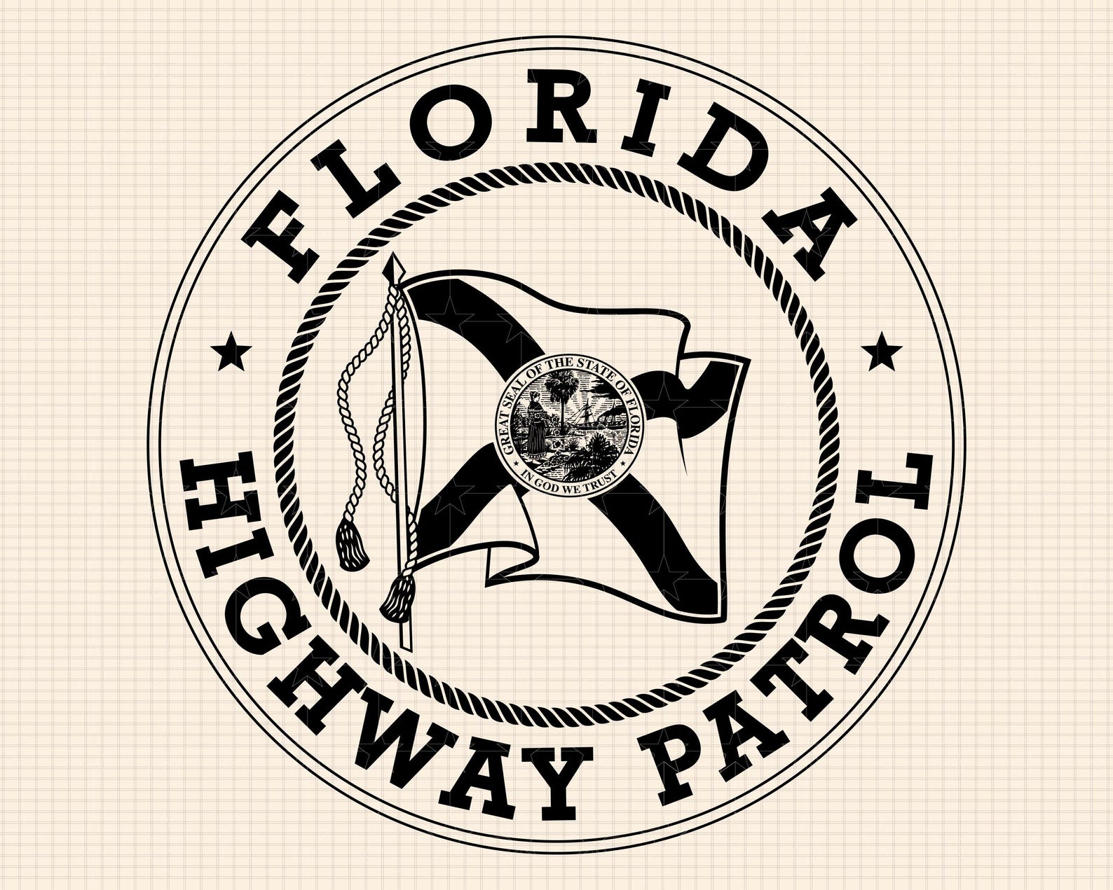 Seal of the Florida Highway Patrol Svg Bundle, Highway Patrol Badge Svg ...