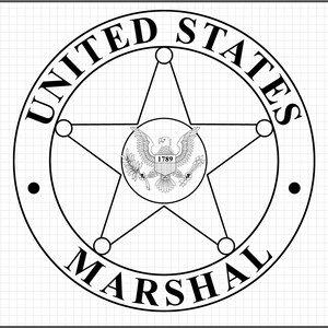 U.S. Marshal Badge SVG Bundle, Cut Files - Etsy