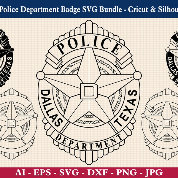 Police Badge Svg - Etsy