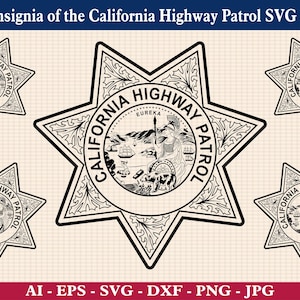 Door Insignia of the California Highway Patrol SVG Bundle, Seal of the California Highway Patrol ...