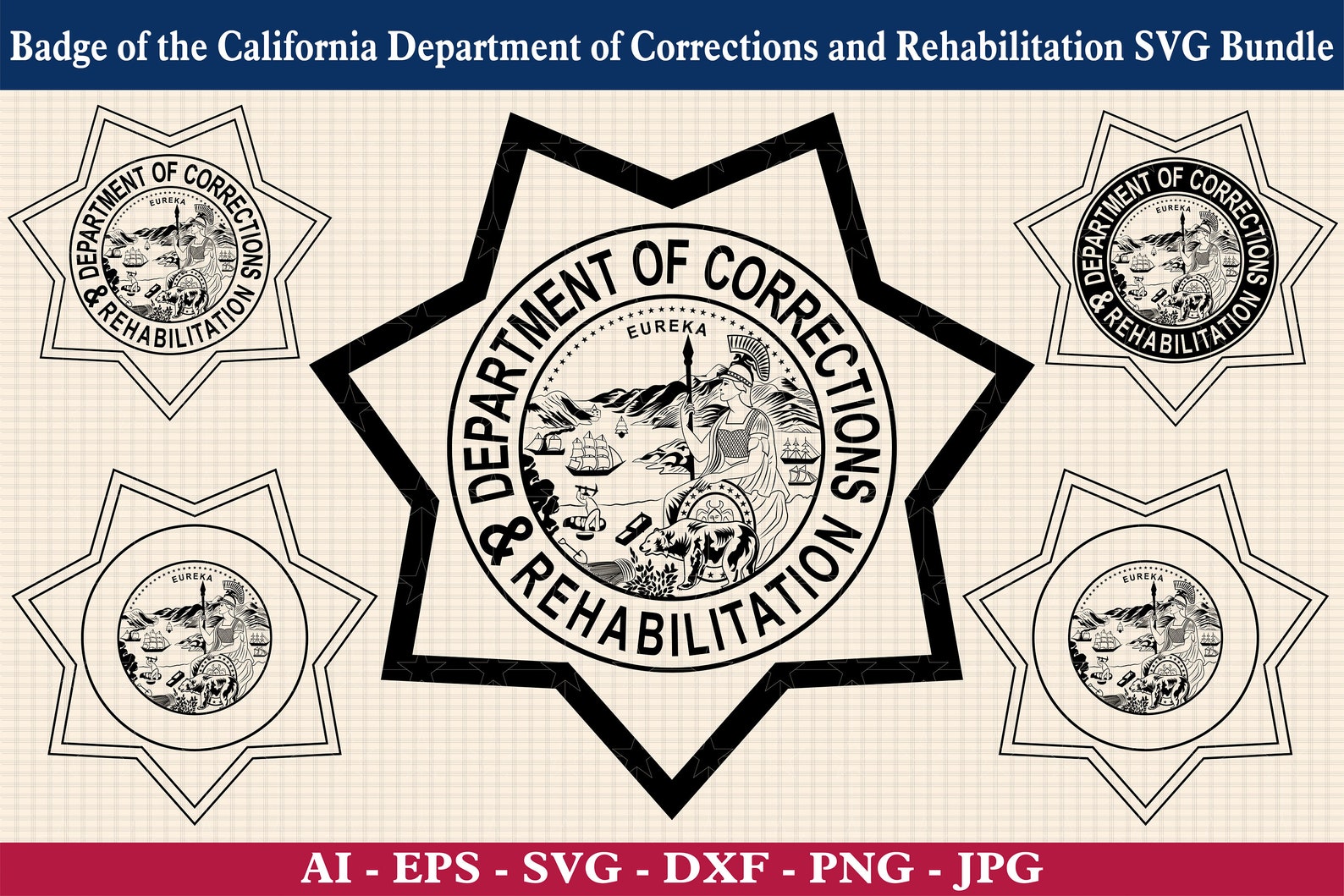 Badge Patch of the California Department of Corrections and ...