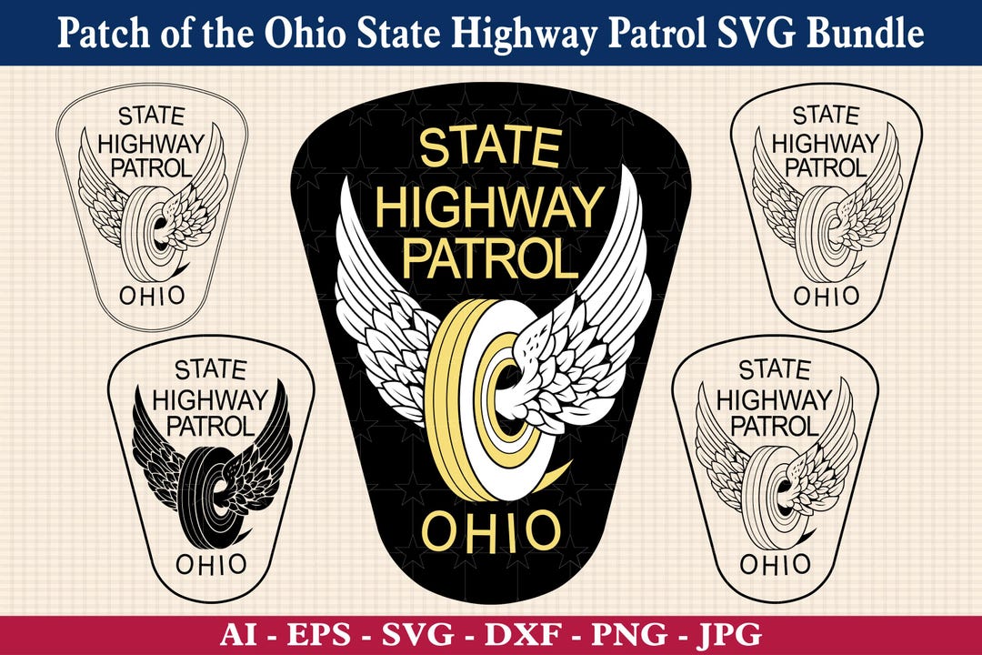 Patch of the Ohio State Highway Patrol SVG Bundle, Ohio State Highway ...