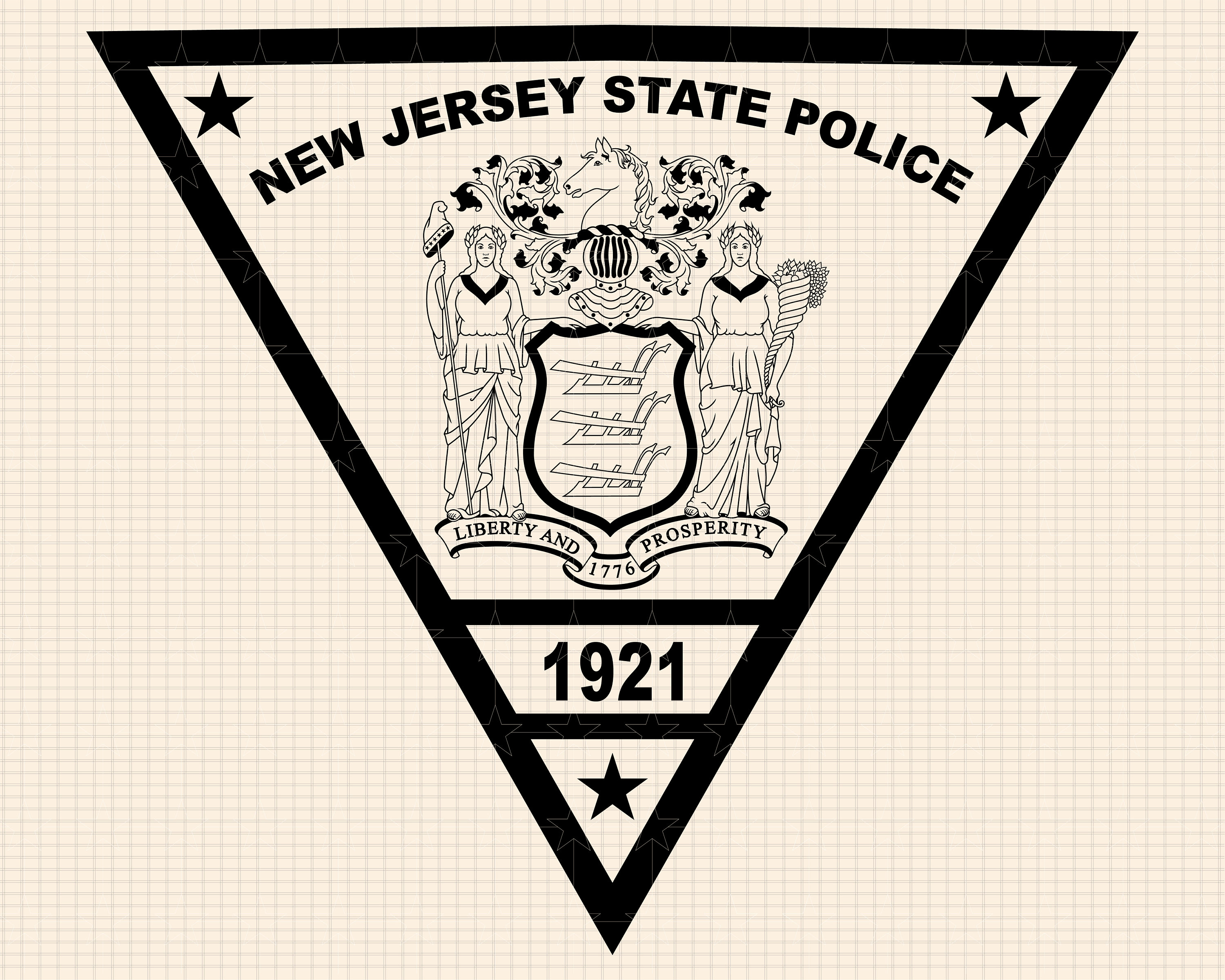 Seal of the New Jersey State Police SVG Bundle, New Jersey State Police ...
