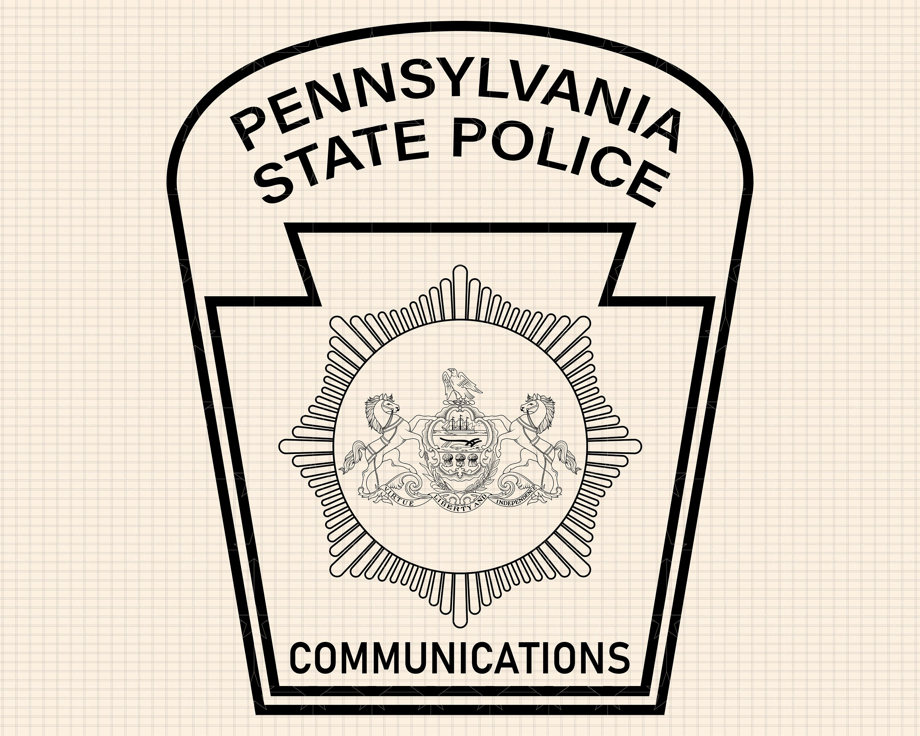 Patch of Pennsylvania State Police SVG Bundle, Pennsylvania State ...
